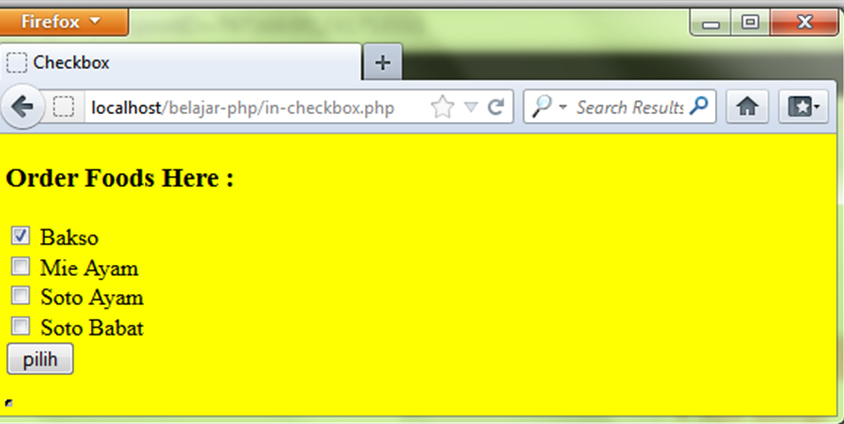 Make Input Form with Checkbox – PHP Make Input Form with Checkbox – PHP