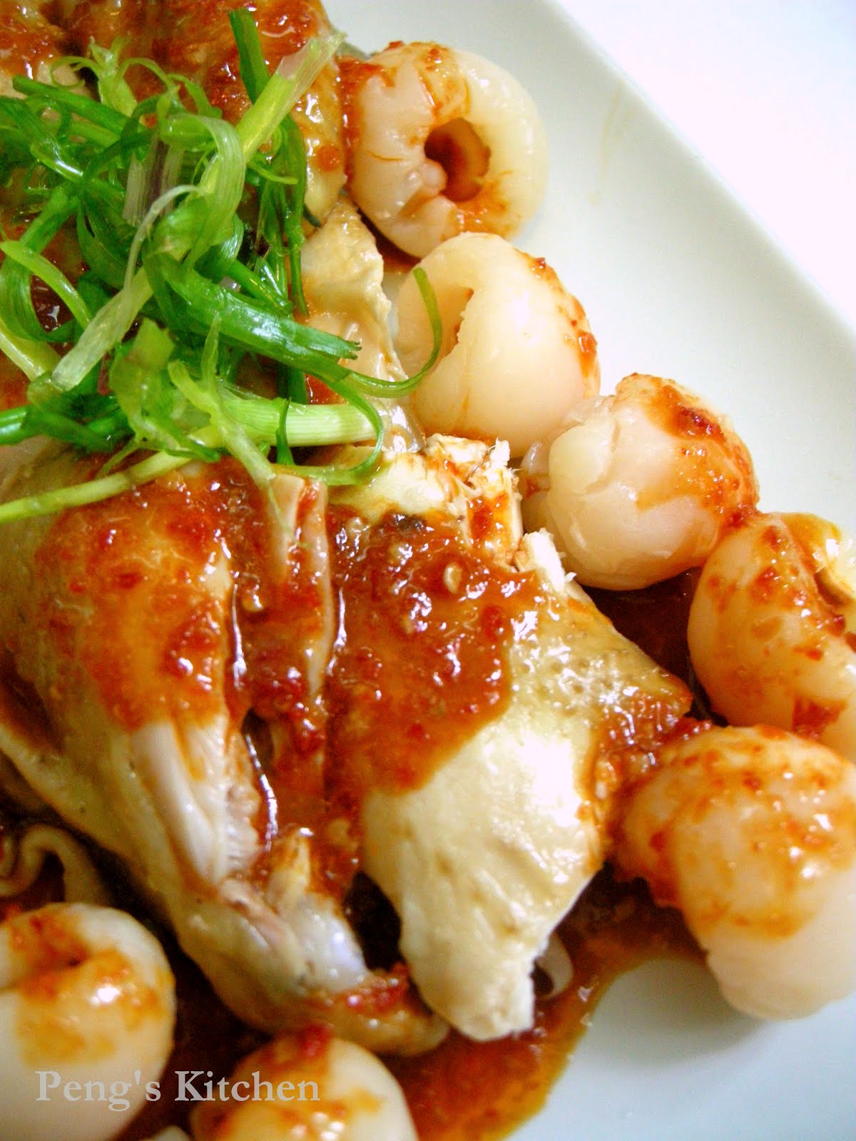 Peng's Kitchen: Chicken with Lychees in 2 Sauces