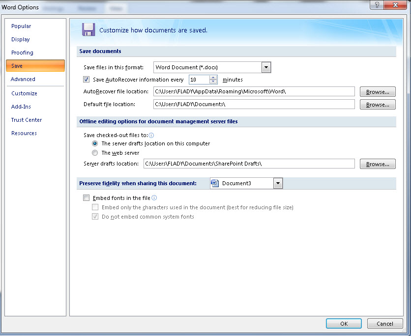 Mengatur Lembar Kerja Microsoft Word Otomatis Save saat Komputer Mati ...