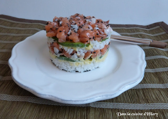 Dans la cuisine d'Hilary: Sushi-cake, une autre façon de manger des ...