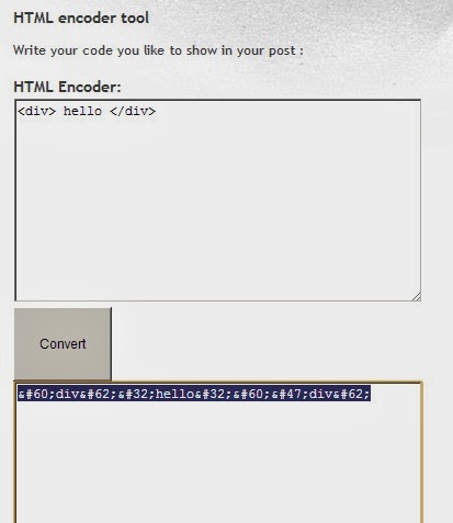 CodeInclude: Convert HTML code to show in post