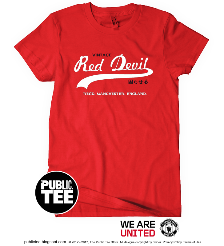 The Public Tee Store ONLINE!: Vintage Red Devil Design Tee - Code: VRDT001