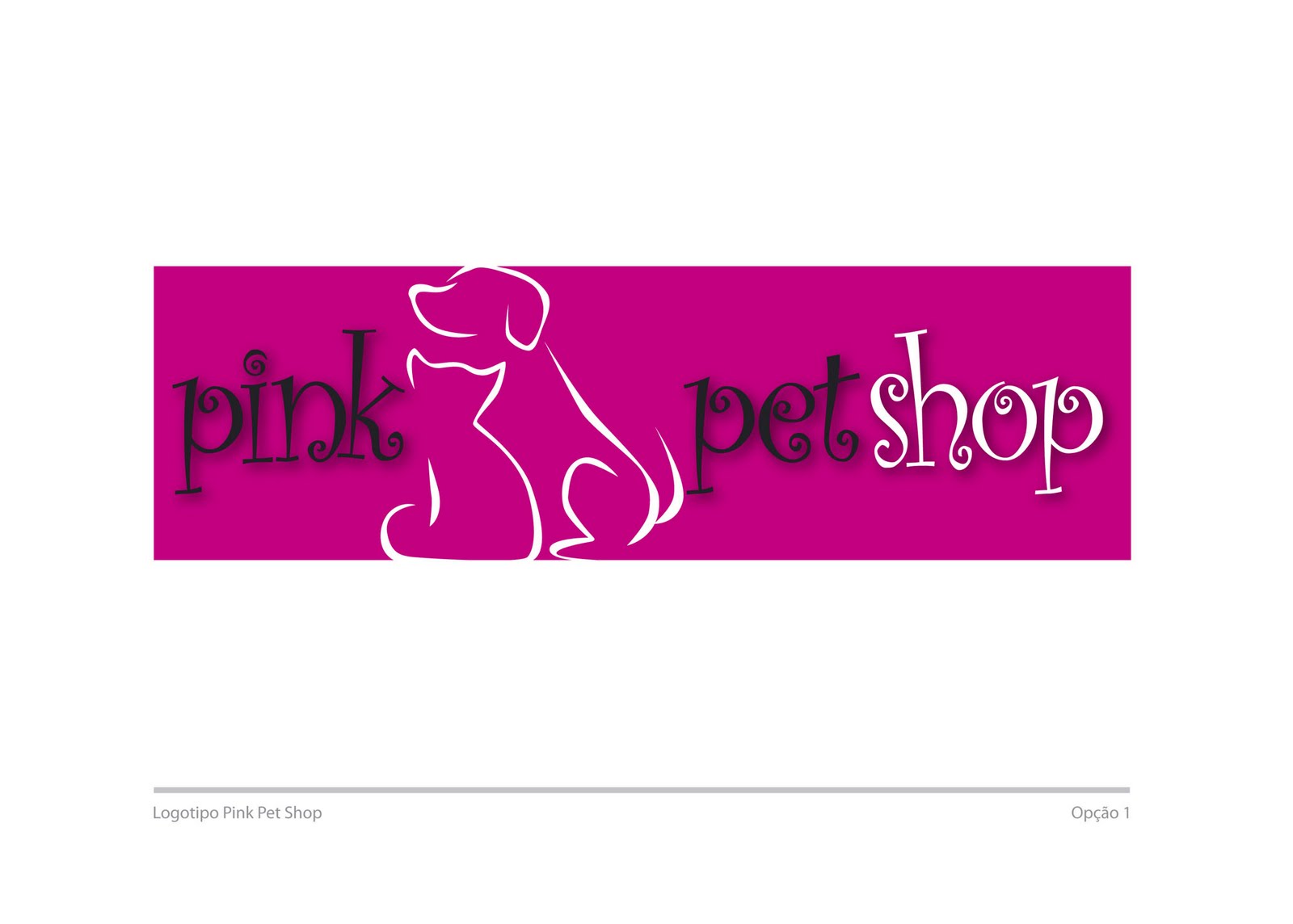 Usina de Idéias: Pink Pet Shop Opções de logotipo