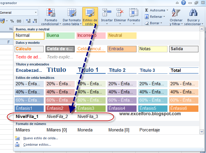 Los Estilos de celda y la herramienta Subtotales en Excel. | EXCEL FORO ...