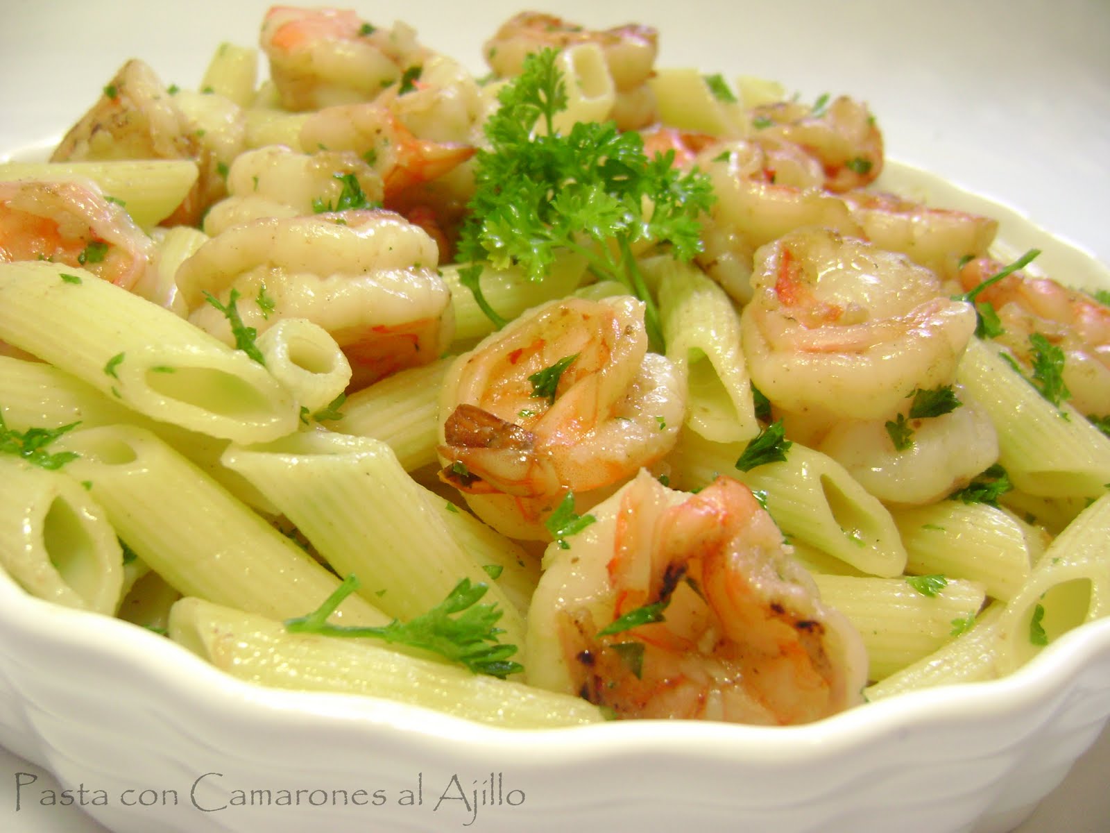 Mi Blog de Cocina: Pasta con Camarones al Ajillo Mi Blog de Cocina: Pasta con Camarones al Ajillo