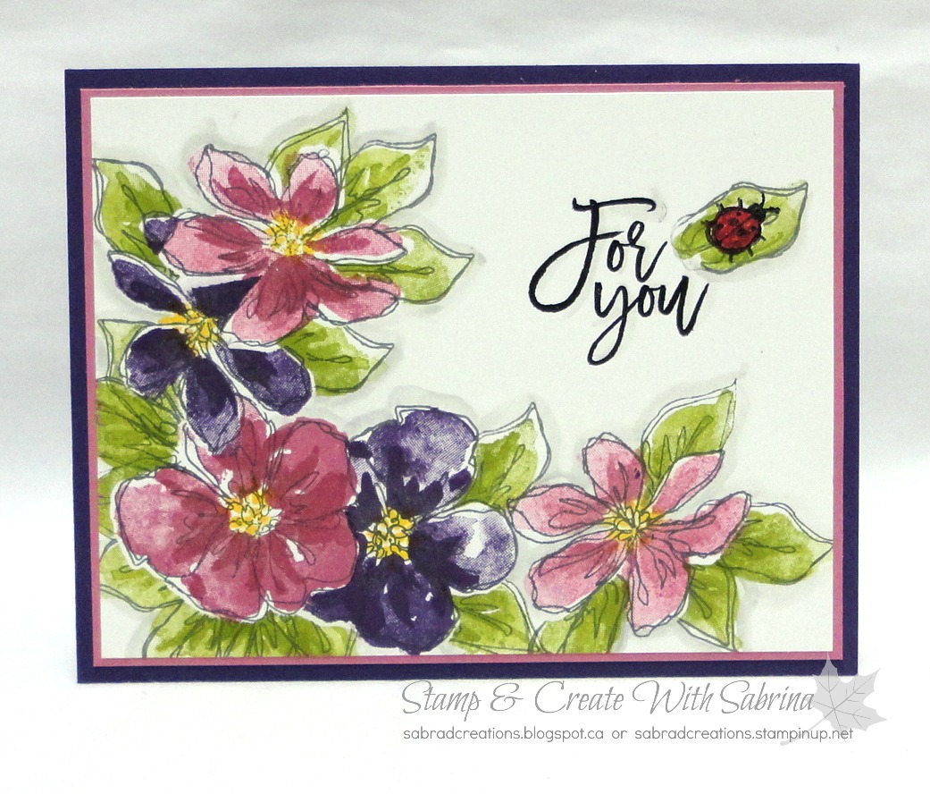 Stamp & Create With Sabrina: Penned & Painted Masking Card - For You