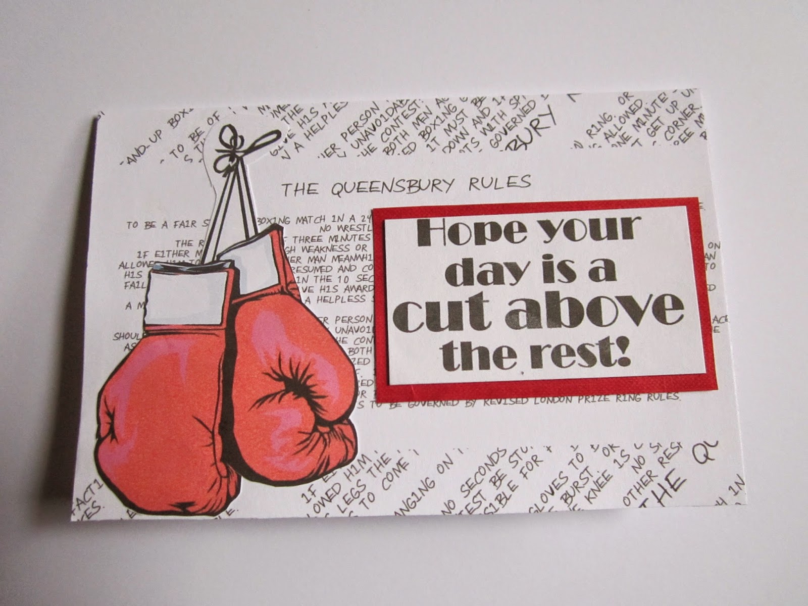 Busy Bee Makes: Boxing Birthday Card ~ Queensbury Rules Hope Your ...