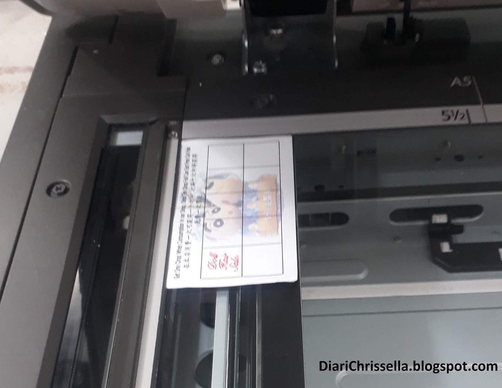 TUTORIAL 18: CARA SCAN KAD IC / ID (RICOH PINTER) | Diari Chrissella