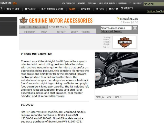 It's my life...: 50700013 V-Rod Mid-Control Kit