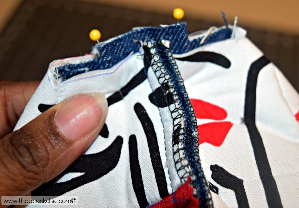 Another DIY Square Cosmetic Bag with Denim & Lips this time![ Tutorial ...