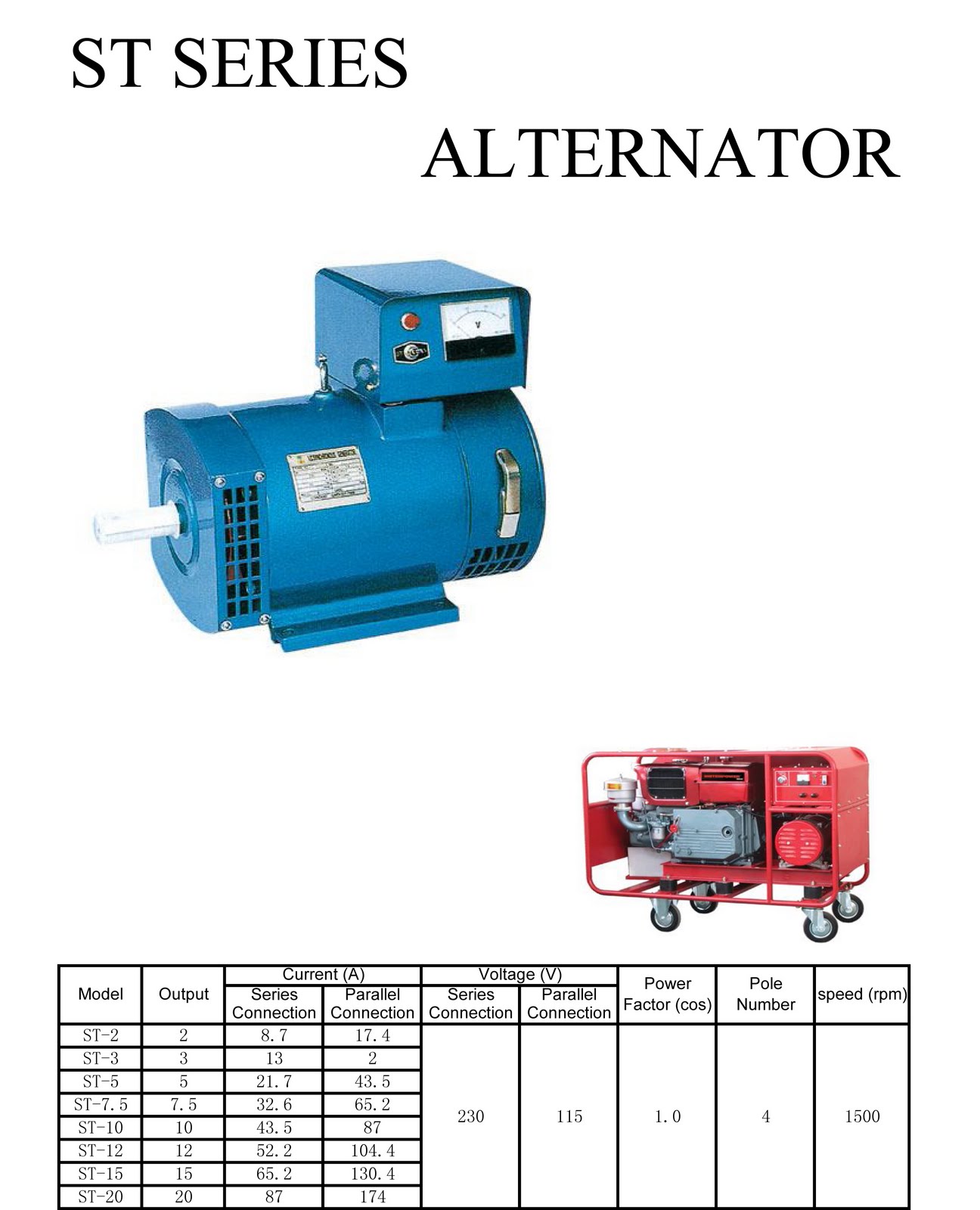 DS MACHINERY SERVICE AND TRADING: Alternator - ST series