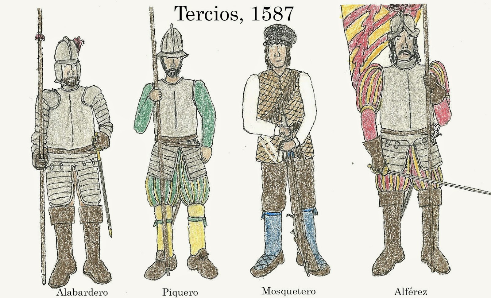 Robert Fisher Historical Art Blog: Tercios, 1587 and Samurai, 1575