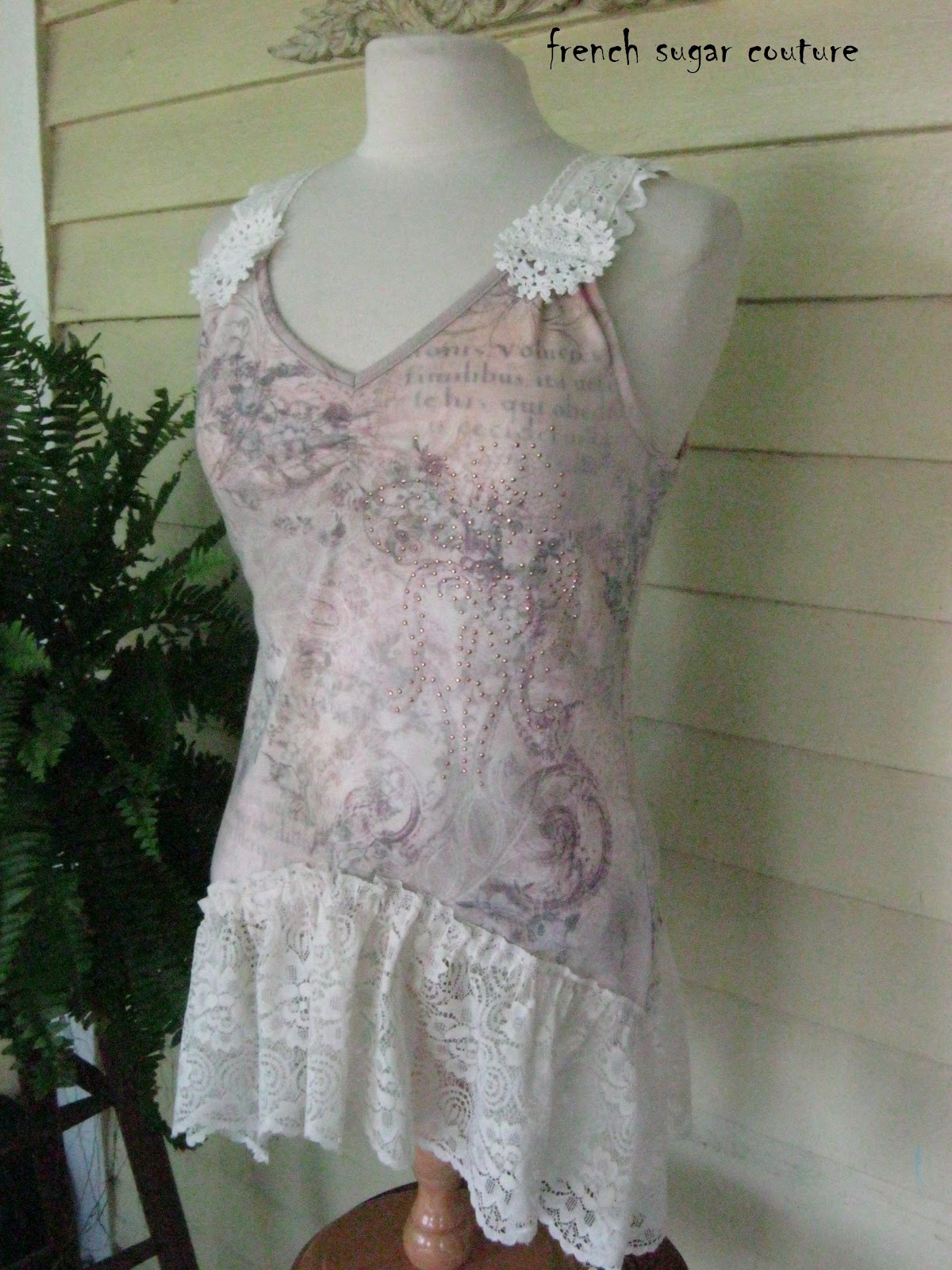 french sugar couture: French Sugar Parisian NEW Upcycled Tank-Tops ...