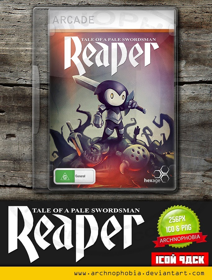 ArchnophobiA: Reaper: Tale Of A Pale Swordsman (Box Art Covers + Icon Pack)