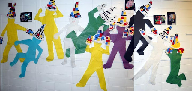 Lines from the Art Room: Kindergarten Keith Haring/Mondrian Figures