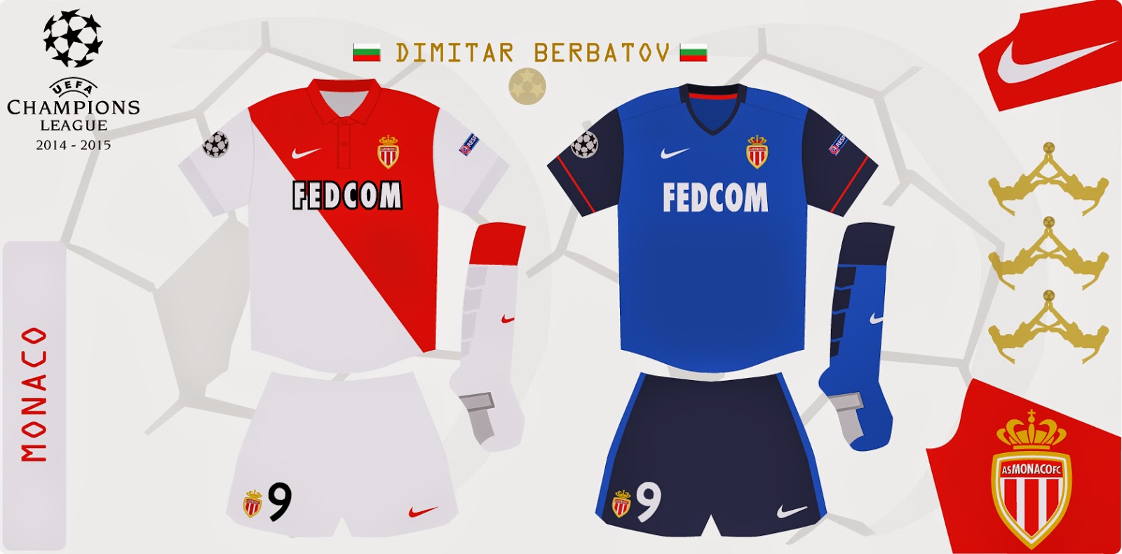 Design Futbol Kits: Monaco 2014 - 2015 (Champions League)