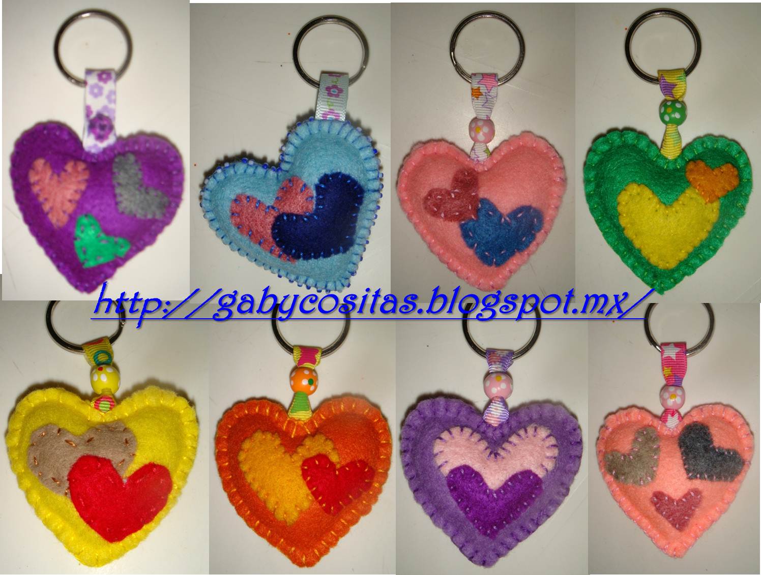 Gaby Cositas: Llaveros de fieltro. Mas ideas.