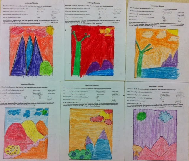 Velcro and Glue Guns: 4th Grade Landscapes