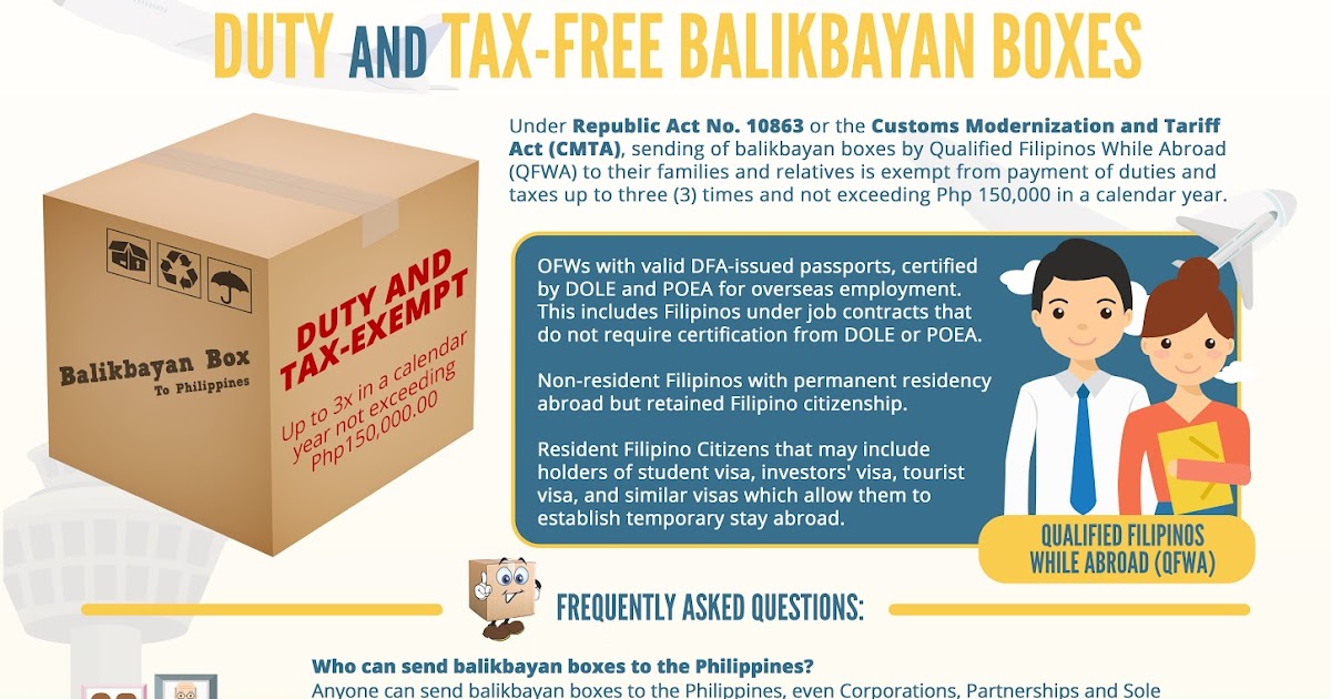 New Guidelines for Sending Balikbayan Box from the Bureau of Customs ...