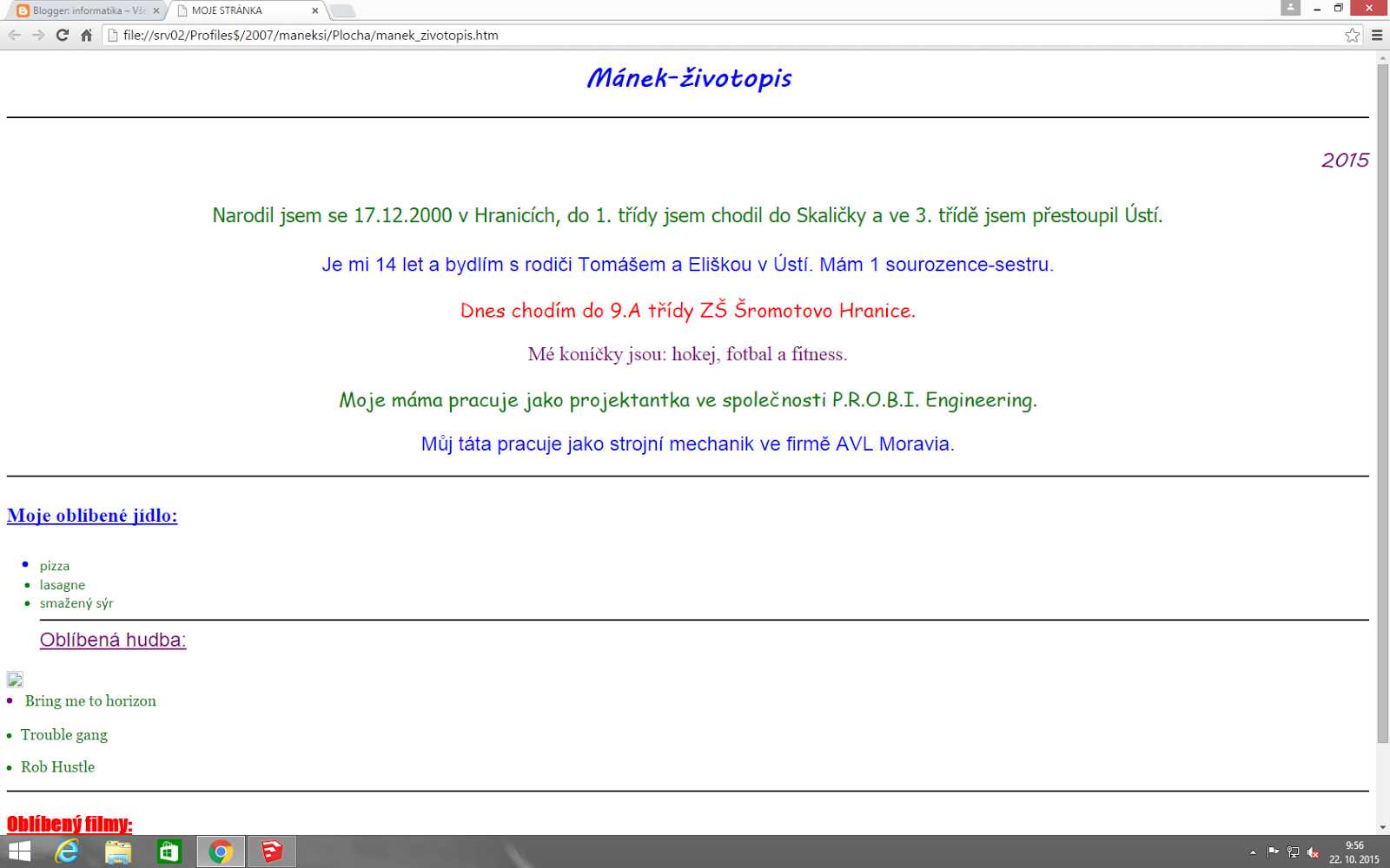 informatika: životopis