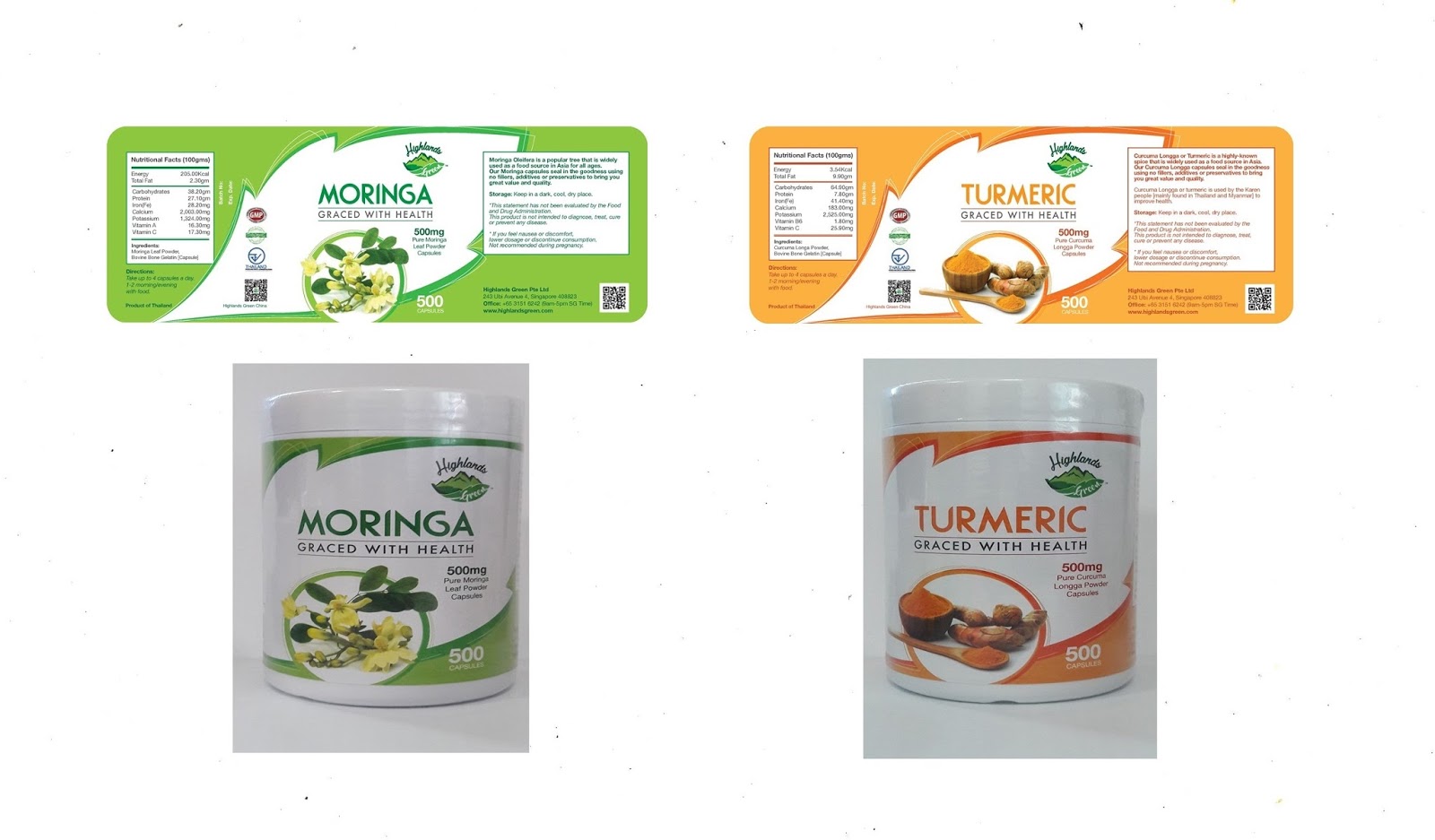 Onlinewealth: Moringa+Turmeric 500 capsules Special Package