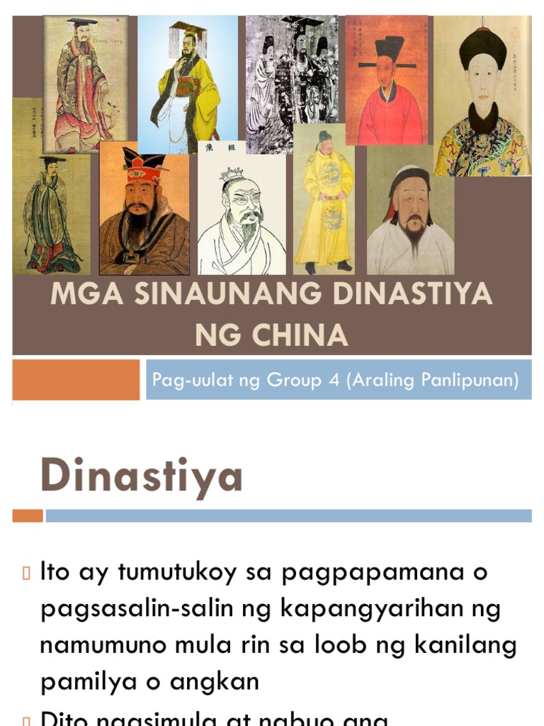 mga dinastiya sa china - philippin news collections