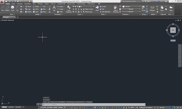 Σχεδίαση με το AutoCAD: Αρχική οθόνη του AutoCAD