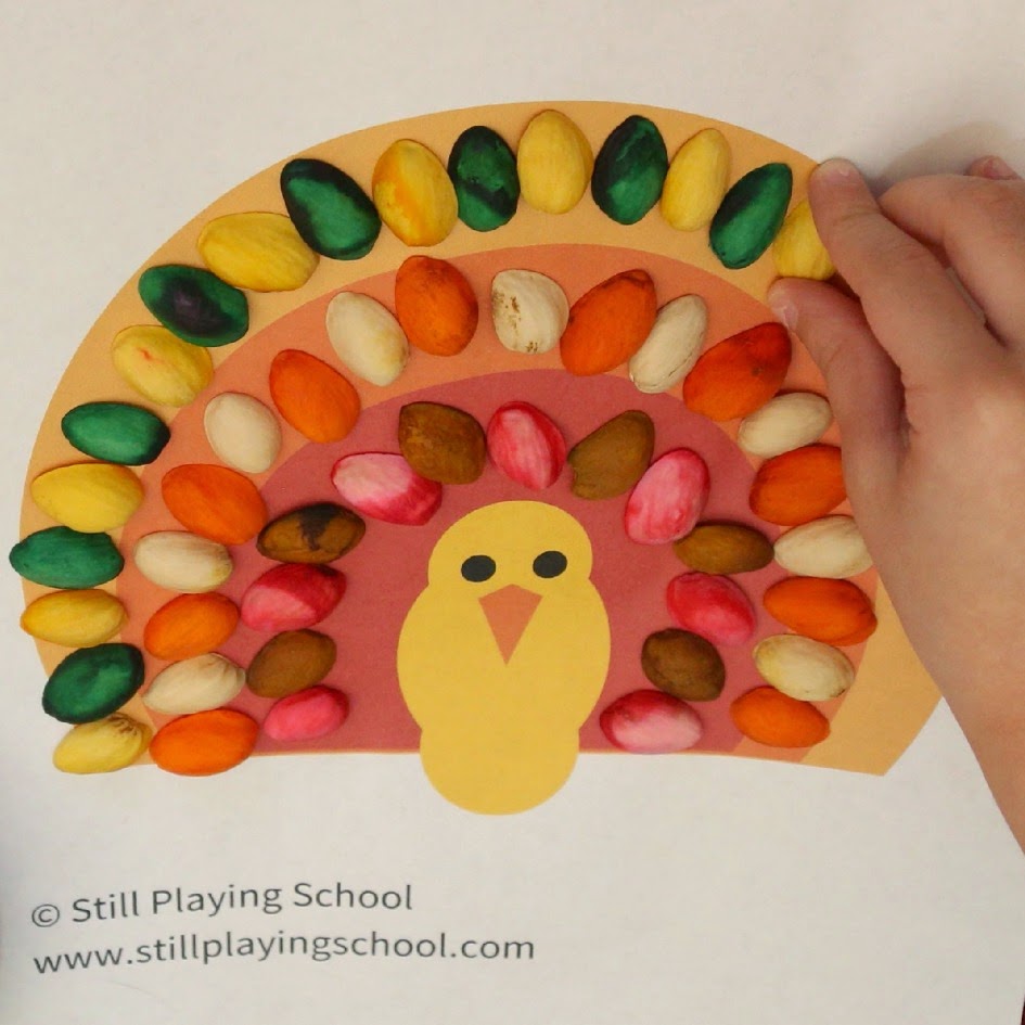 Turkey Feather Pattern For Preschool