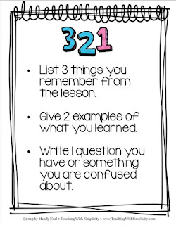 Teaching & Learning Instructional Strategies and Tips: 3-2-1 Summary ...