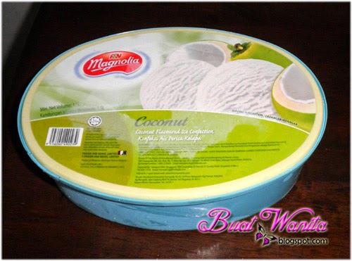 Review Ais Krim Kelapa Magnolia Coconut Ice Cream - Buat Wanita