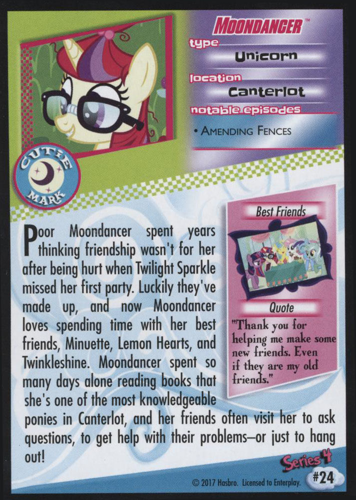 MLP Moondancer Trading Cards | MLP Merch
