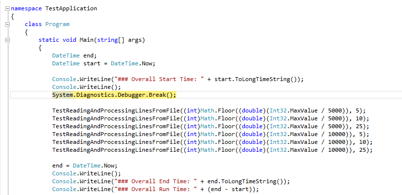 Development Emergency: How can I use debugbreak() in C#?