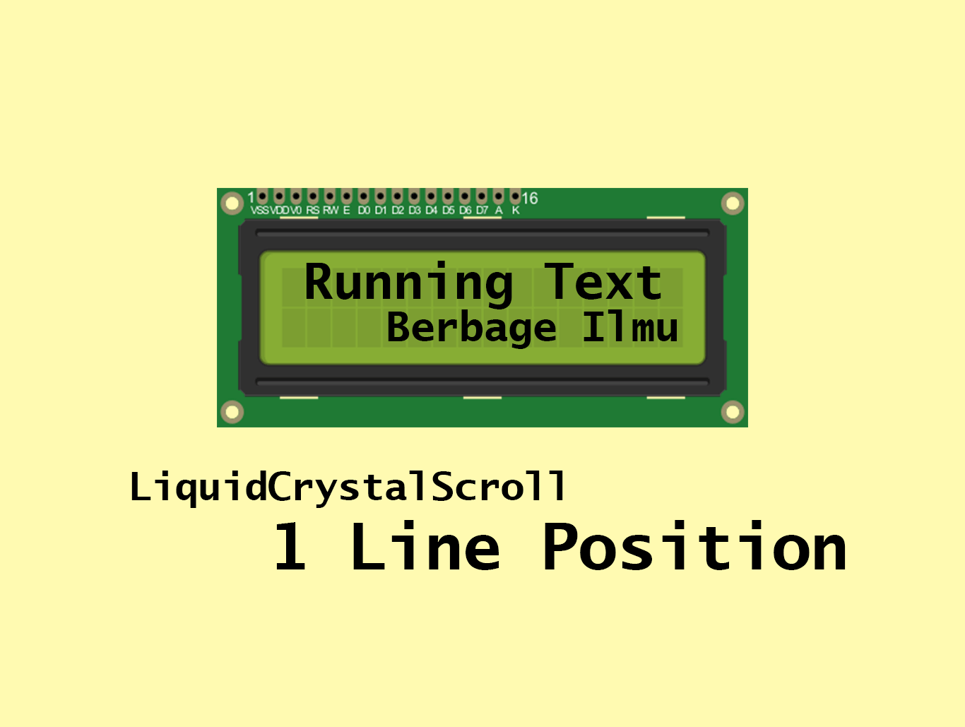 Membuat Running Text Hanya Pada Satu Line Lcd Arduino Berbage Ilmu Tutorial Arduino Android