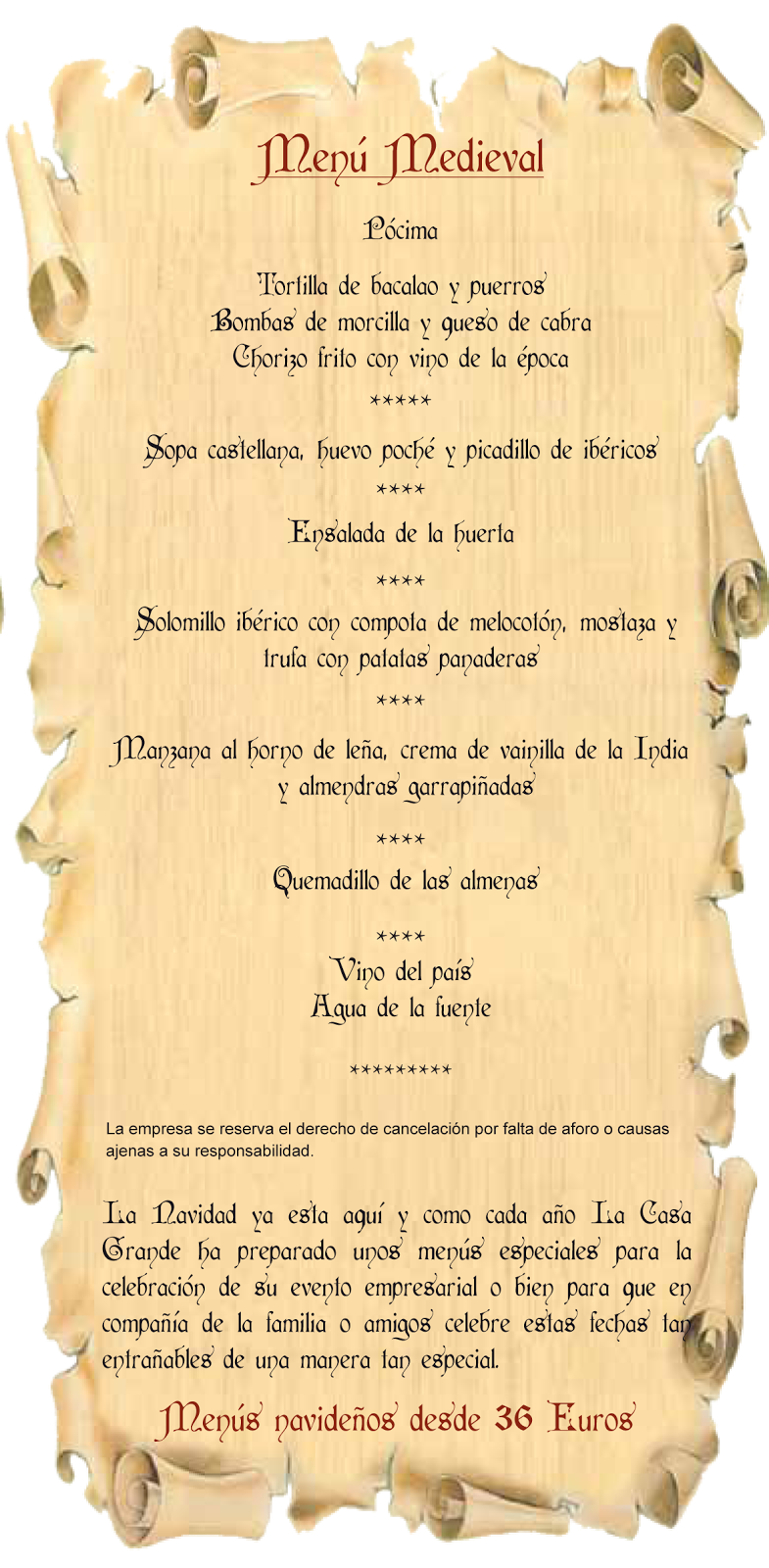 La Casa Grande: Cena Medieval con espectáculo y discoteca en la Bodega ...