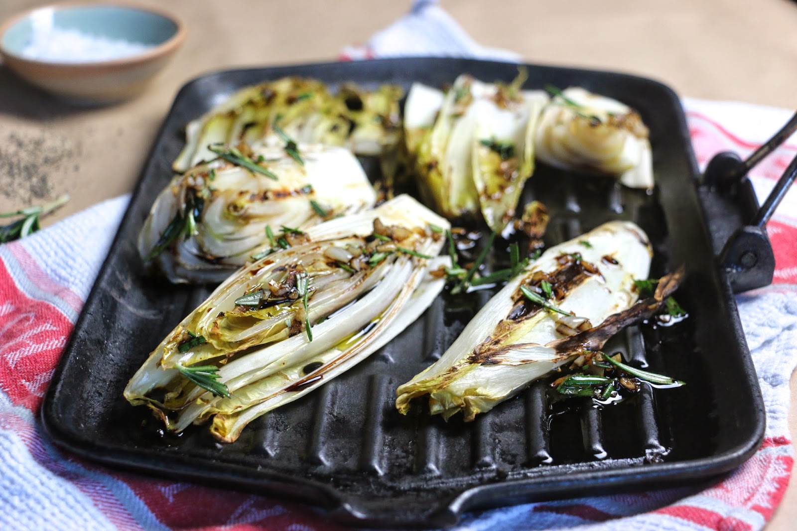 Chargrilled Chicory with Rosemary and Balsamic