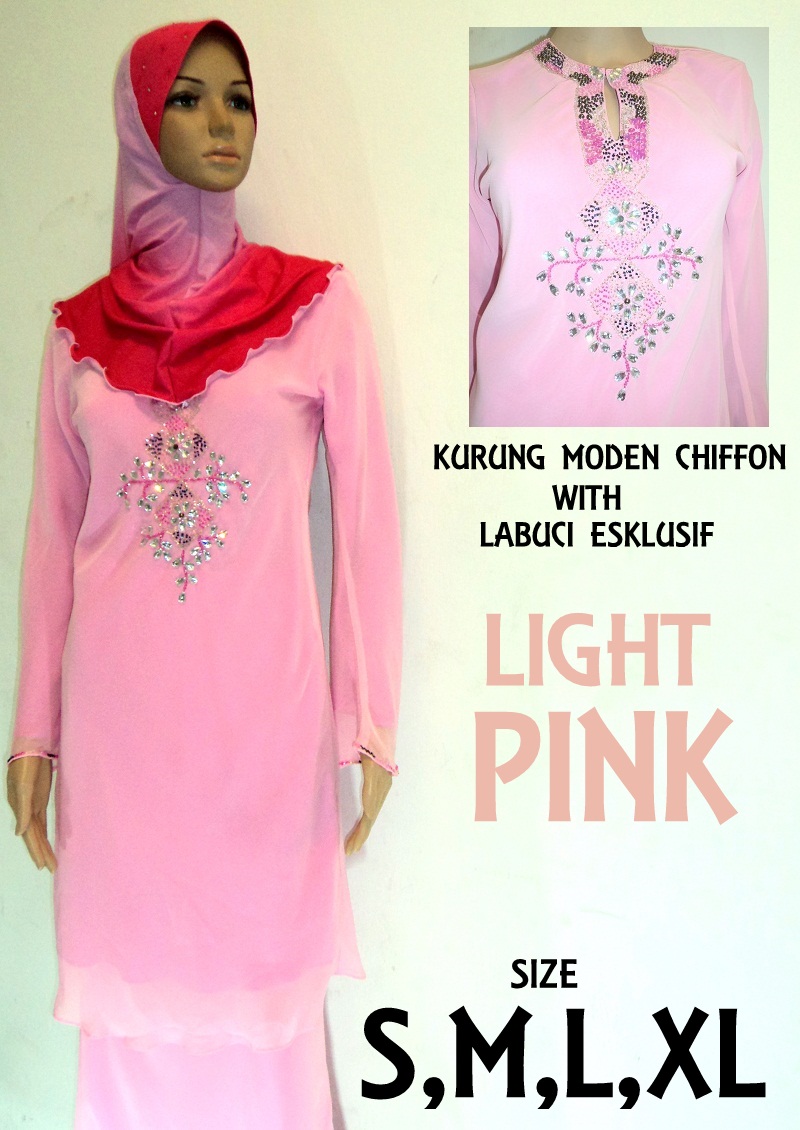 Butik Ameera: Baju kurung moden chiffon labuci