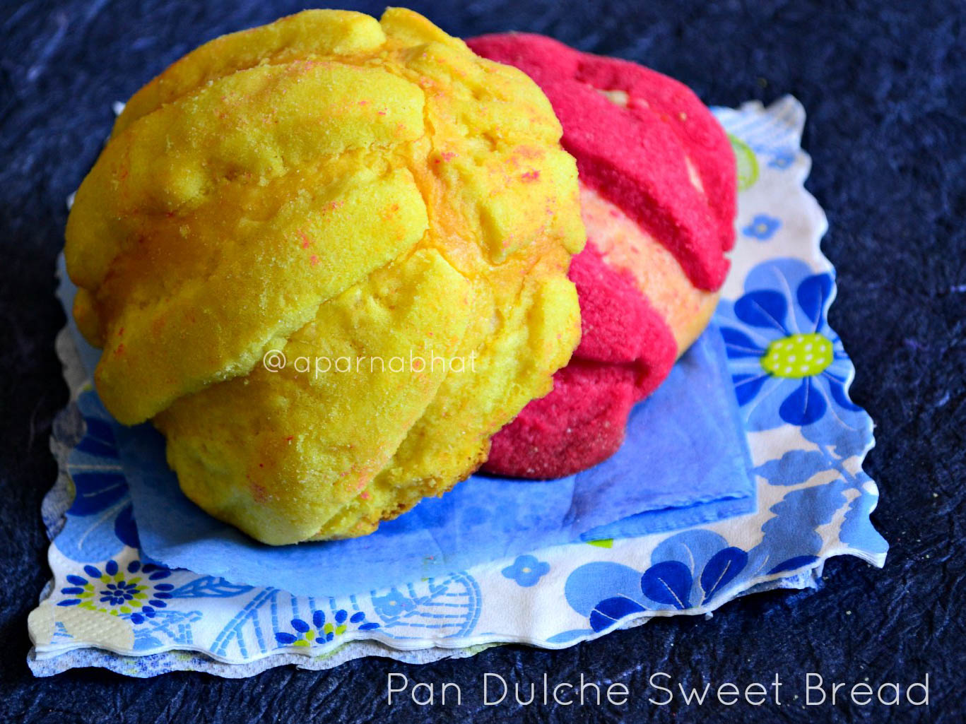 Eggless Mexican Conchas ~ Flavors N Colors