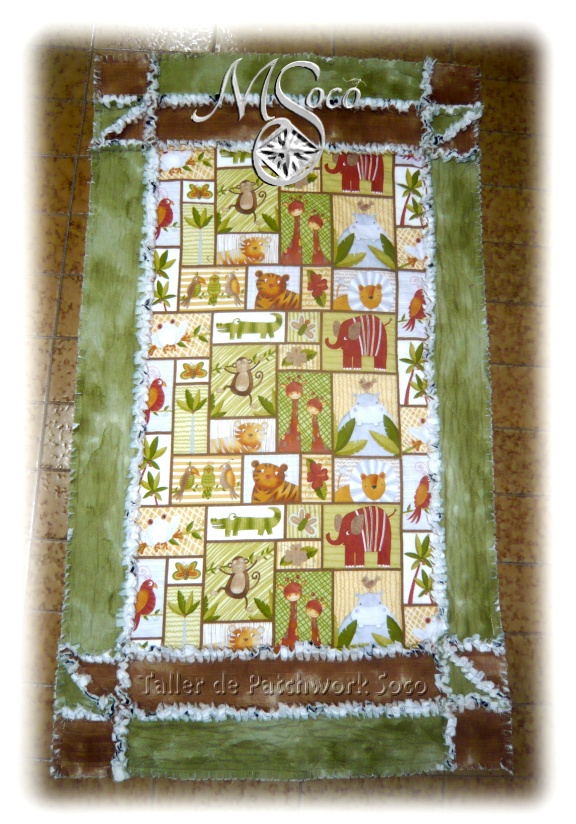 Patchwork Soco: Colcha de franela para cuna