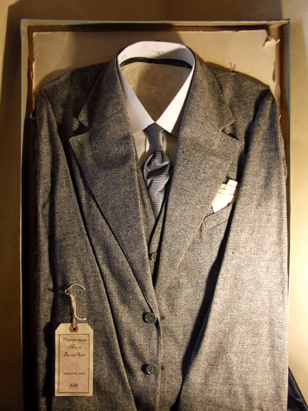 Pandora's Parlor: Spooky Vintage Burial Suit from Funeral Home