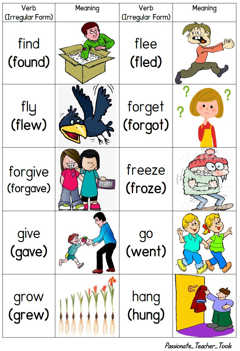 Teach irregular verbs