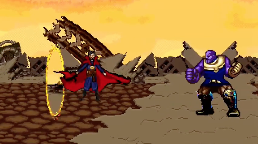 Avengers VS Thanos - 16 Bit Scenes from Mr Sunday Movies