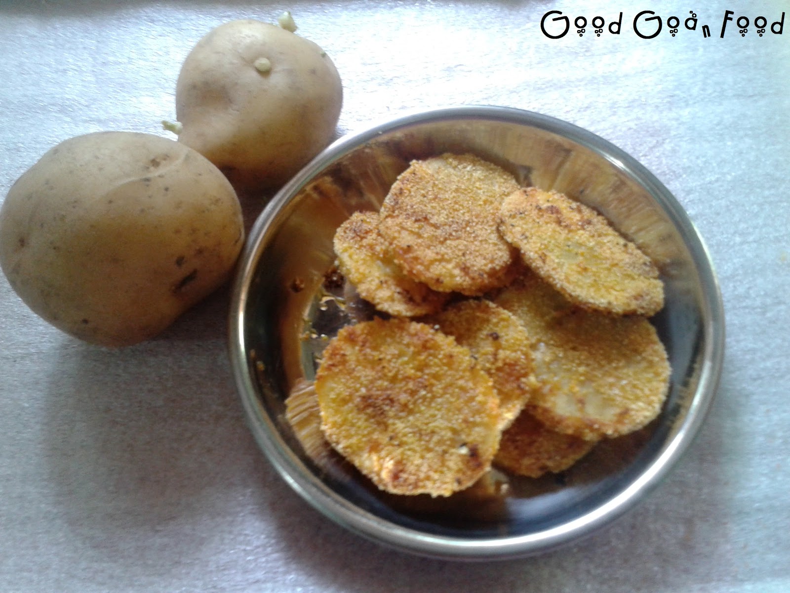 Good Goan Food: Potato Rawa Fry / Batata Kapa