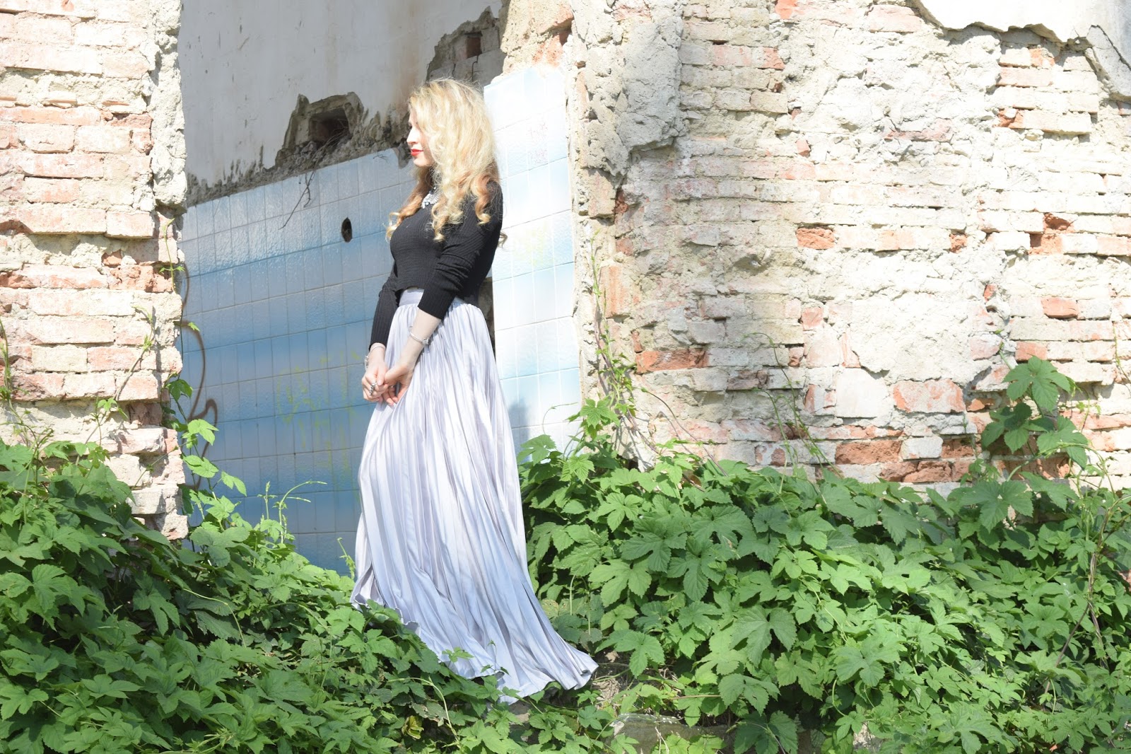 Fusta maxi in pliuri | DESCUDE