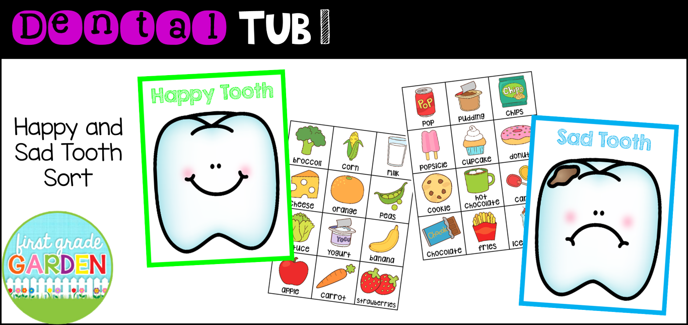 First Grade Garden: Health Explore Tubs - Dental Health