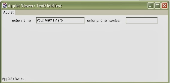 Creating Textfields And Password In An Applet Window Using Advanced Java Programming