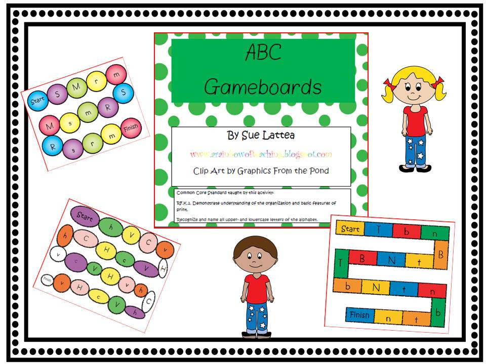 A RAINBOW OF TEACHING: Colorful Game Boards