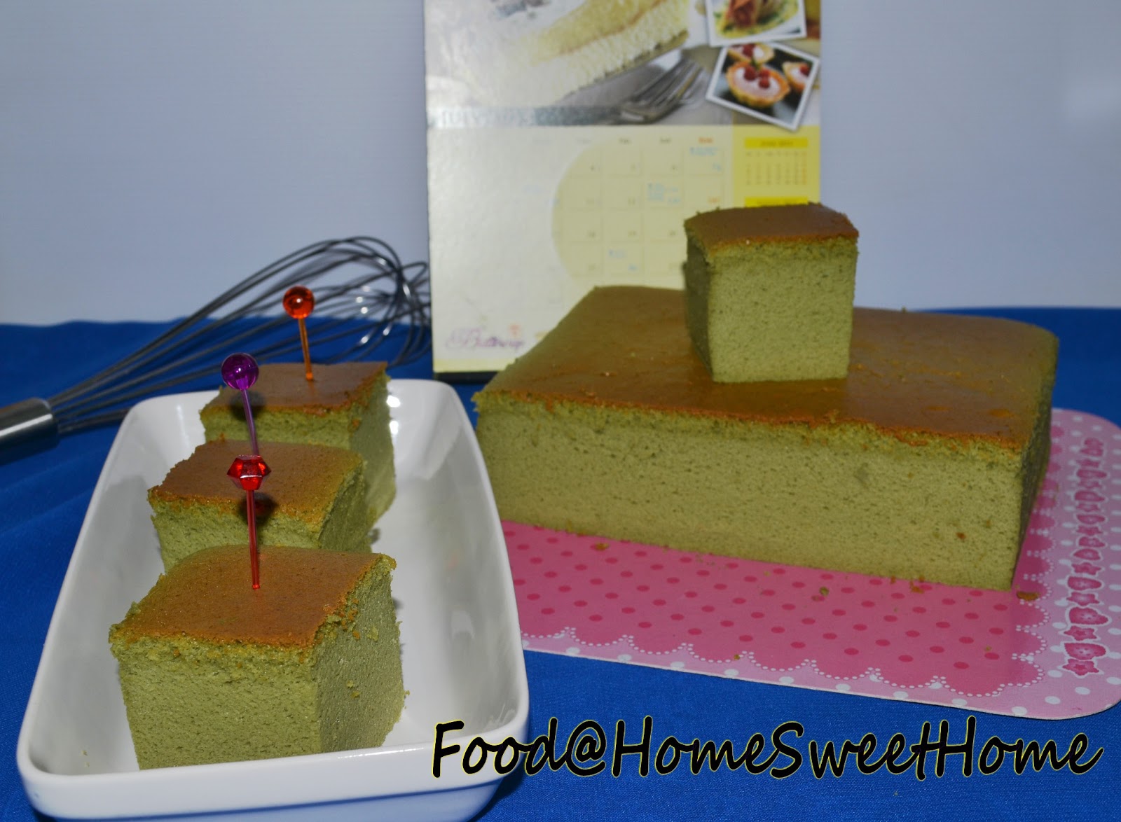 Food@Home Sweet Home: Green Tea Light Cotton Cheese Cake 绿茶轻乳酪蛋糕