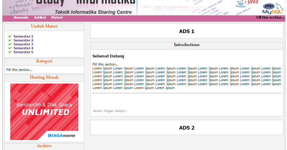 Study Informatika Template ~ Arrsmedia
