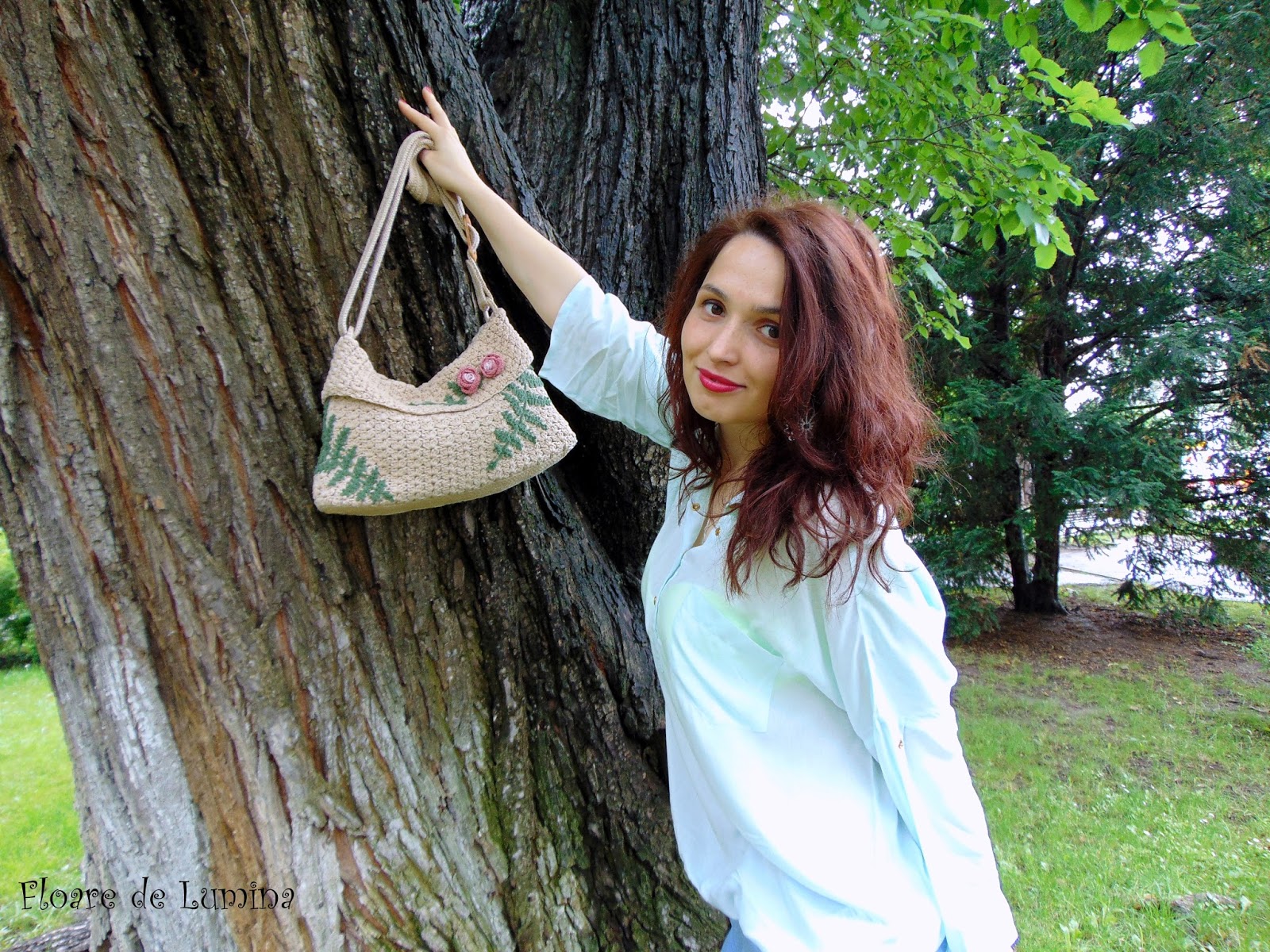 Floare de Lumina: genti si posete handmade / geanta crosetata din bumbac