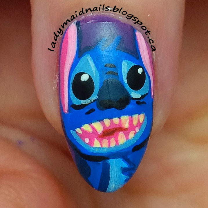 Lady Maid Nails: Lilo and Stitch Nail Art